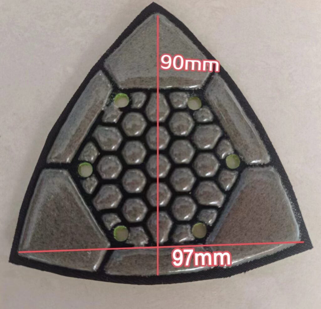 Premium Dry Triangle polishing pads Corner resin polishing pads QTY of ...